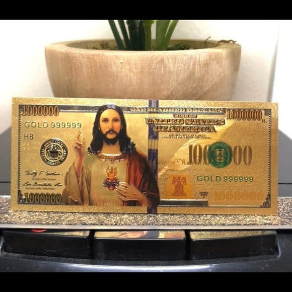 Other | Jesus 24k Gold Plated Banknote | Poshmark